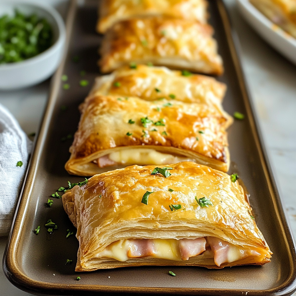 Insanely Easy Ham and Cheese Puff Pastry Pockets - Amazing Treats
