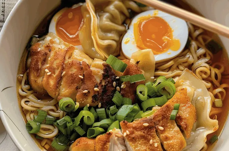 Amazing Fried Chicken Gyoza Ramen for a Delicious Comfort Meal
